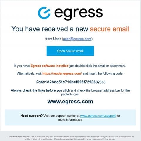 Egress - Our Secure Email System for Customers and Funding requests